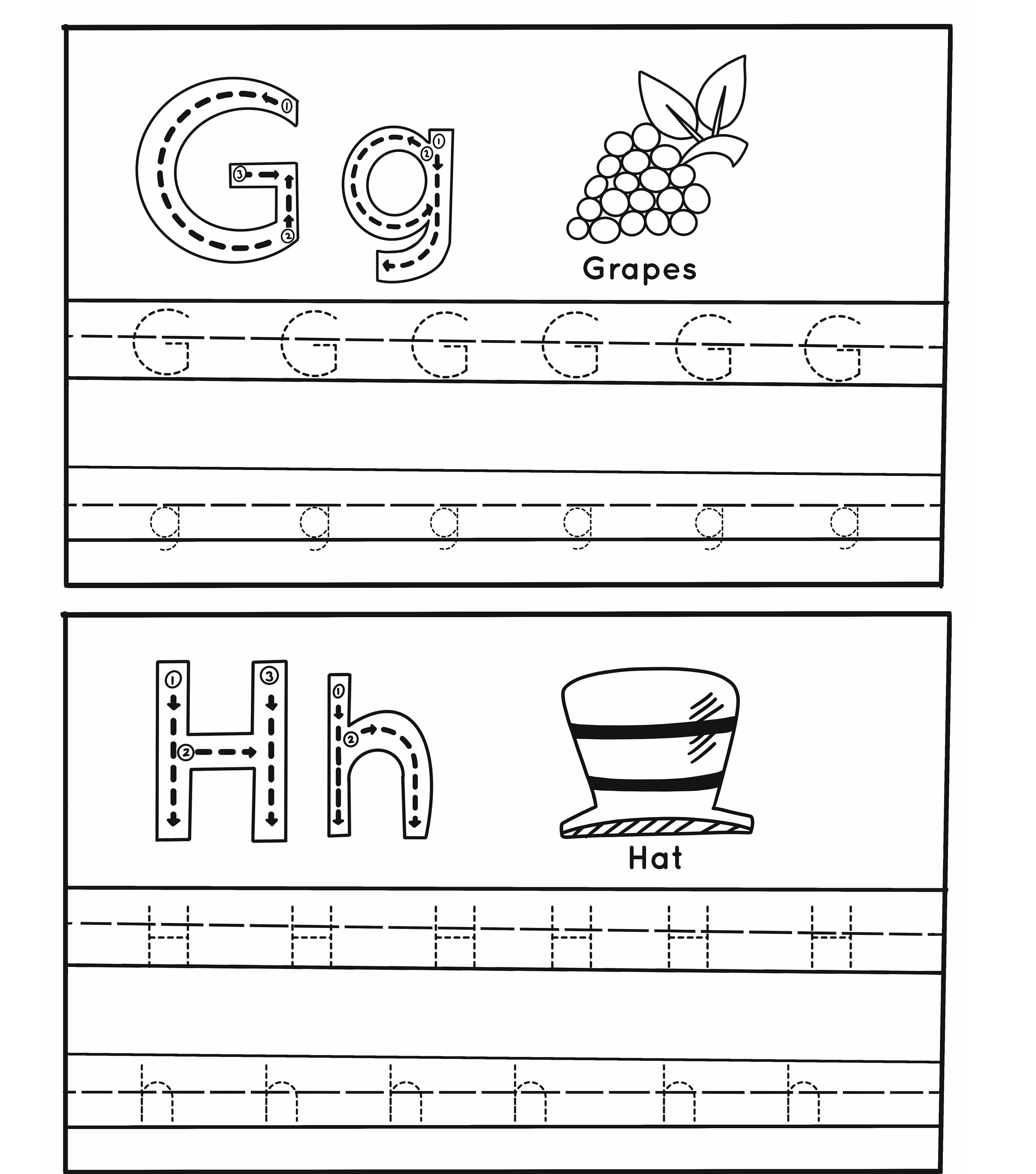 Alphabet Kindergarten Tracing Worksheets, Homeschool Teacher Kids ...