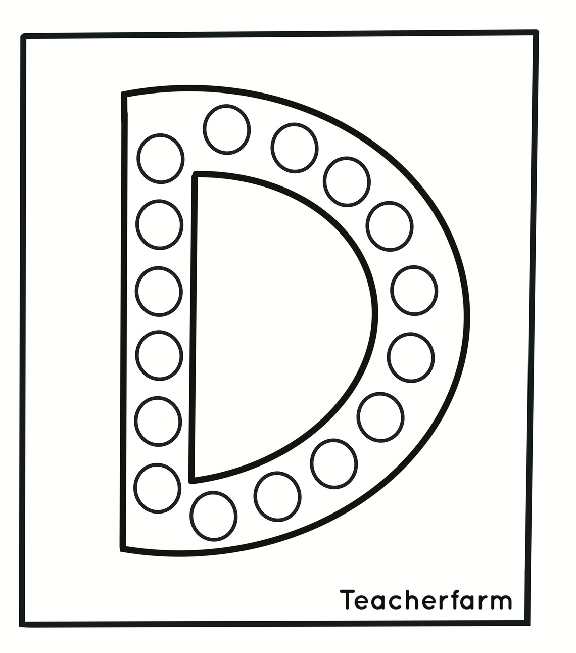 Dot the Letter Upper Case Alphabet, Dab It Worksheets, A-Z Printable ...