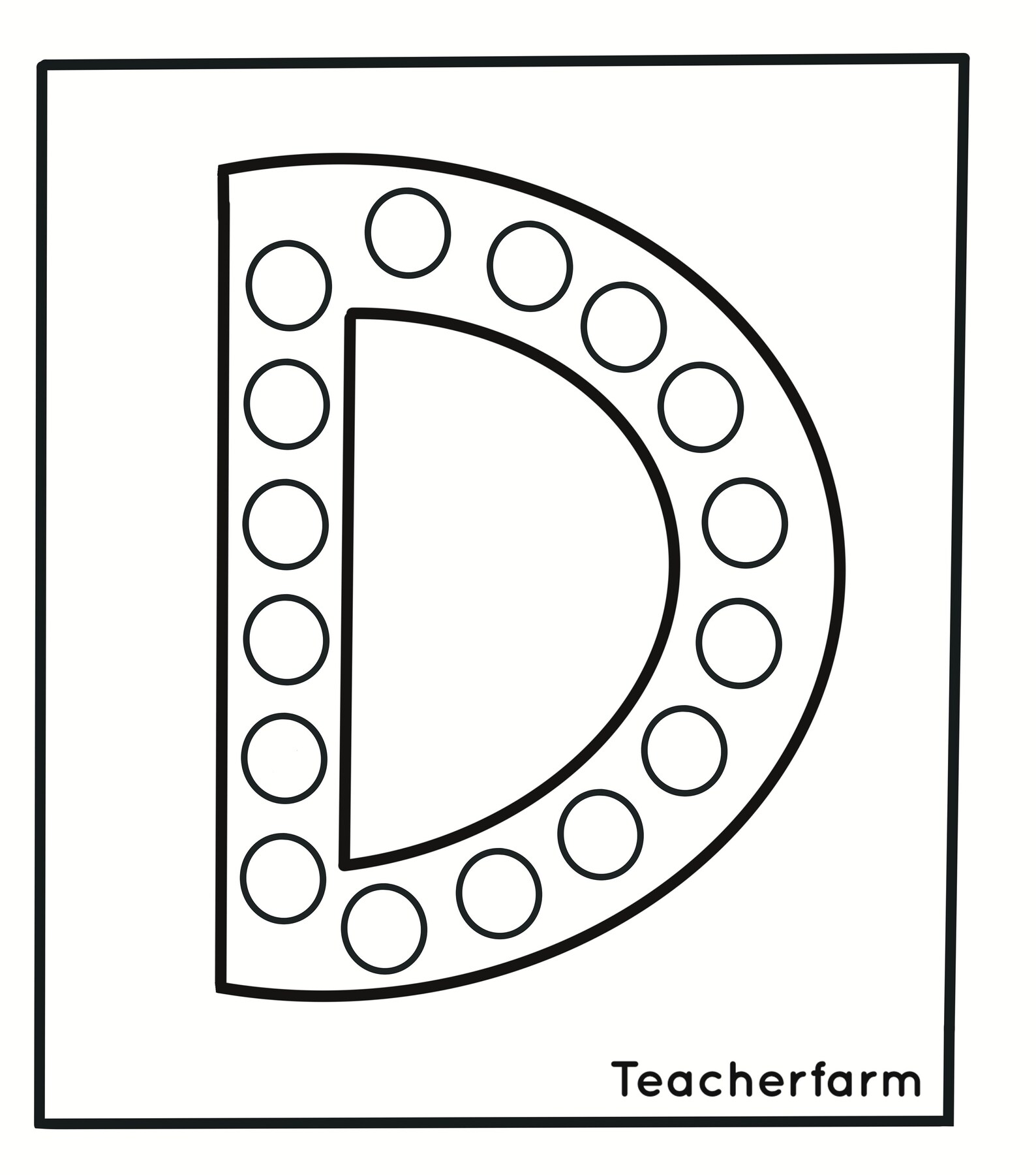 Dot the Letter Upper Case Alphabet, Dab It Worksheets, A-Z Printable ...