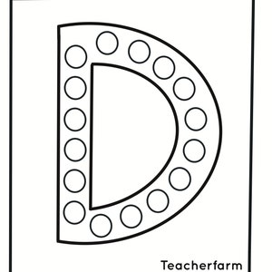 Dot the Letter Upper Case Alphabet, Dab It Worksheets, A-Z Printable ...