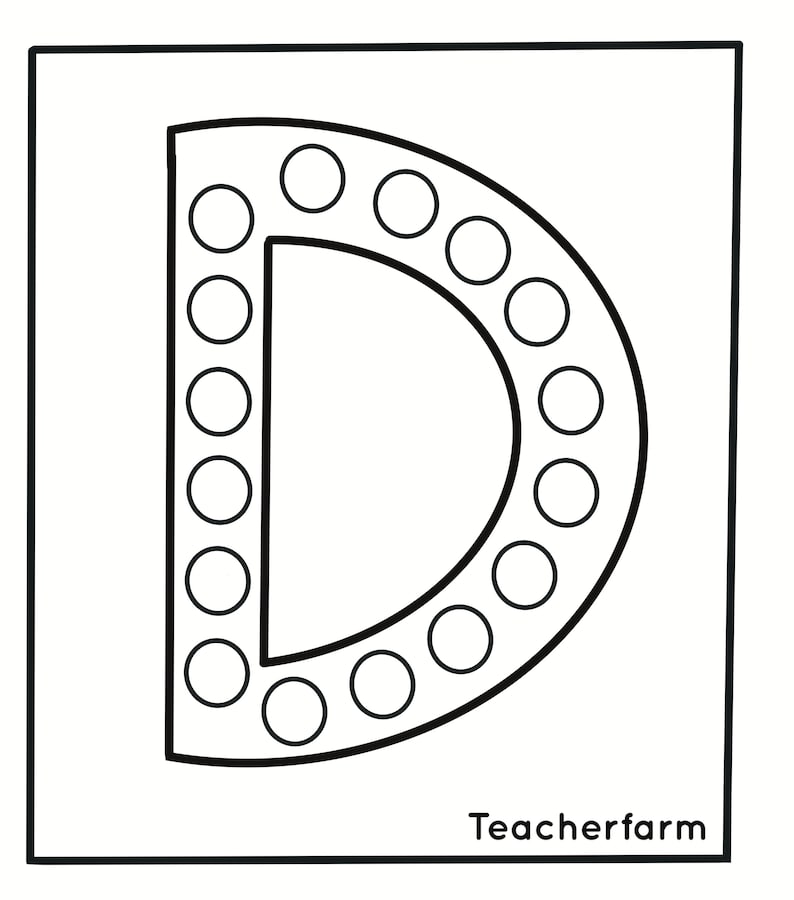 Dot the Letter Upper Case Alphabet, Dab It Worksheets, A-Z Printable ...