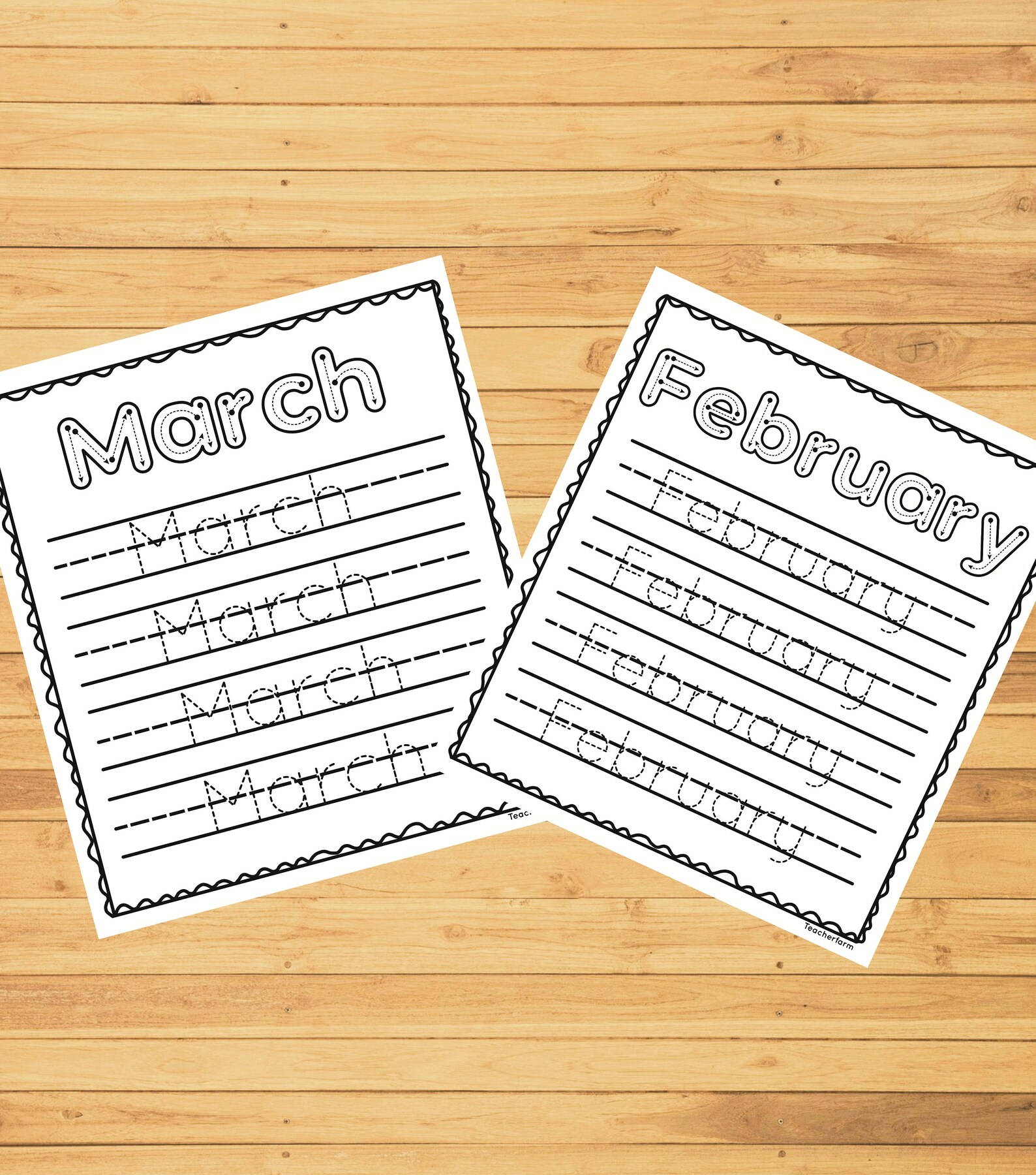 Months of the Year Tracing Worksheets, Printable Handwriting Kids ...