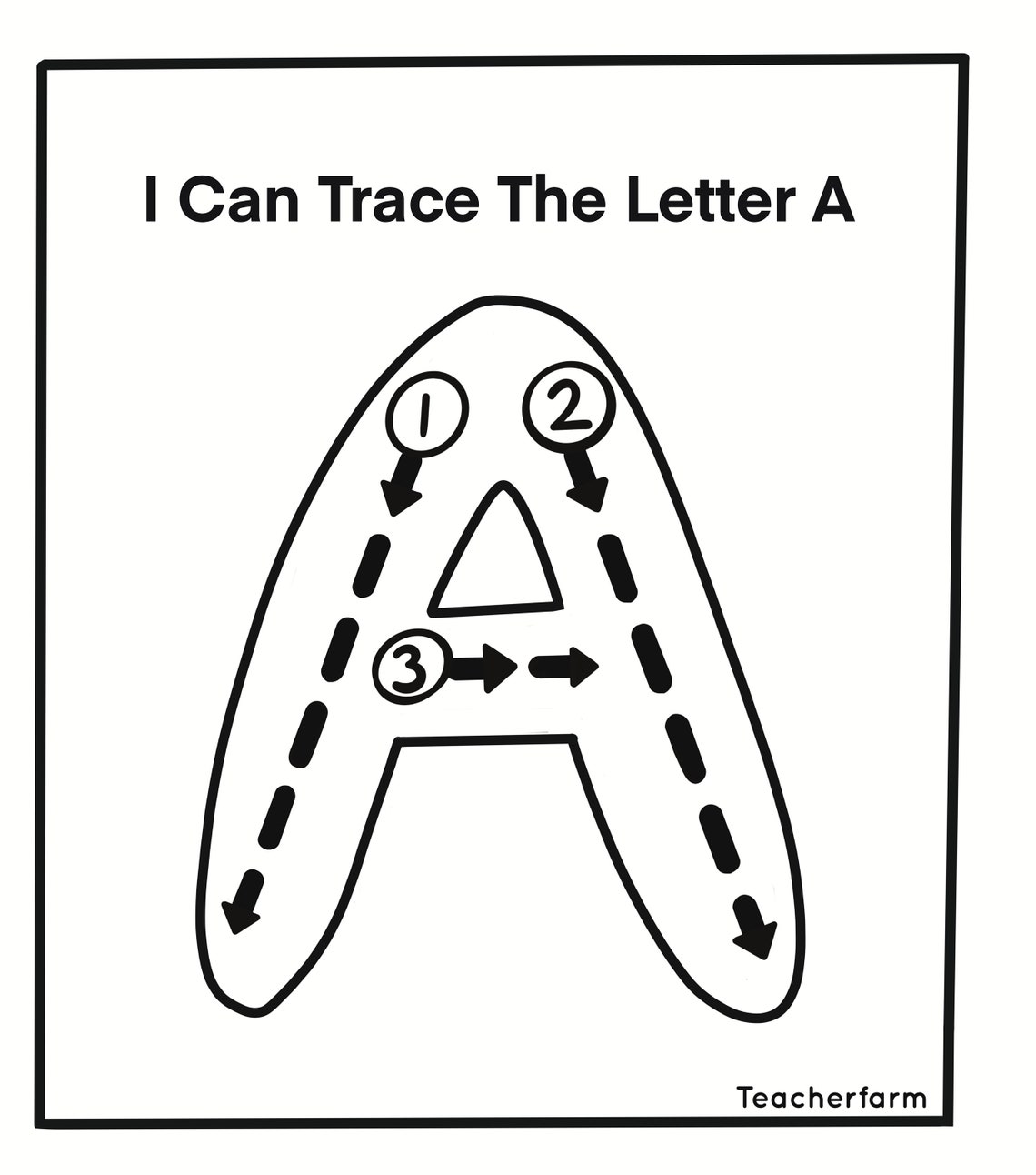 26 Large Alphabet Letters Upper Case Tracing Worksheets, Kindergarten ...