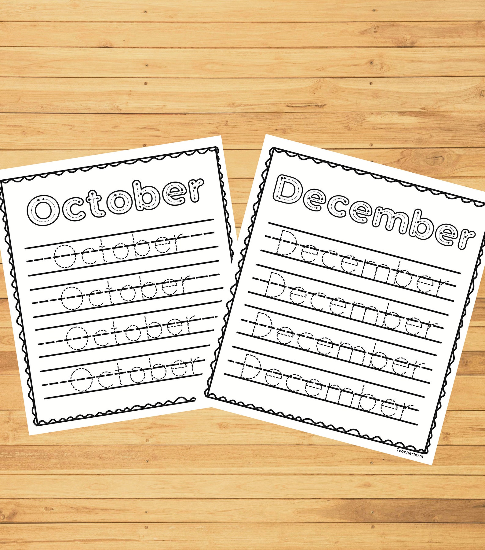 Months of the Year Tracing Worksheets, Printable Handwriting Kids ...