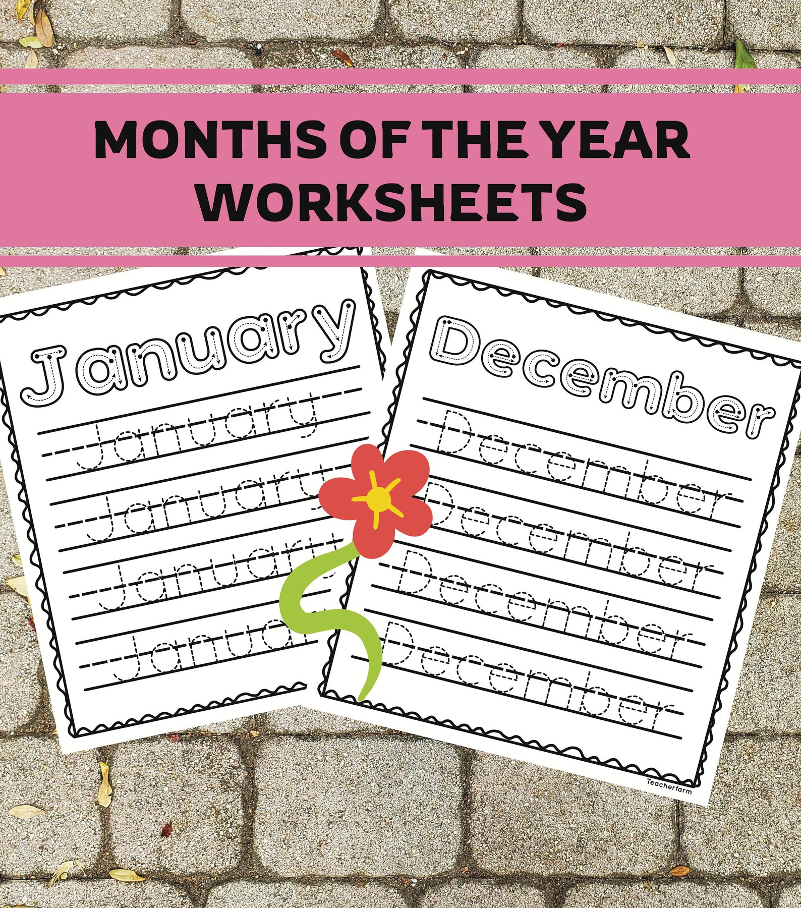 Months of the Year Tracing Worksheets, Printable Handwriting Kids ...