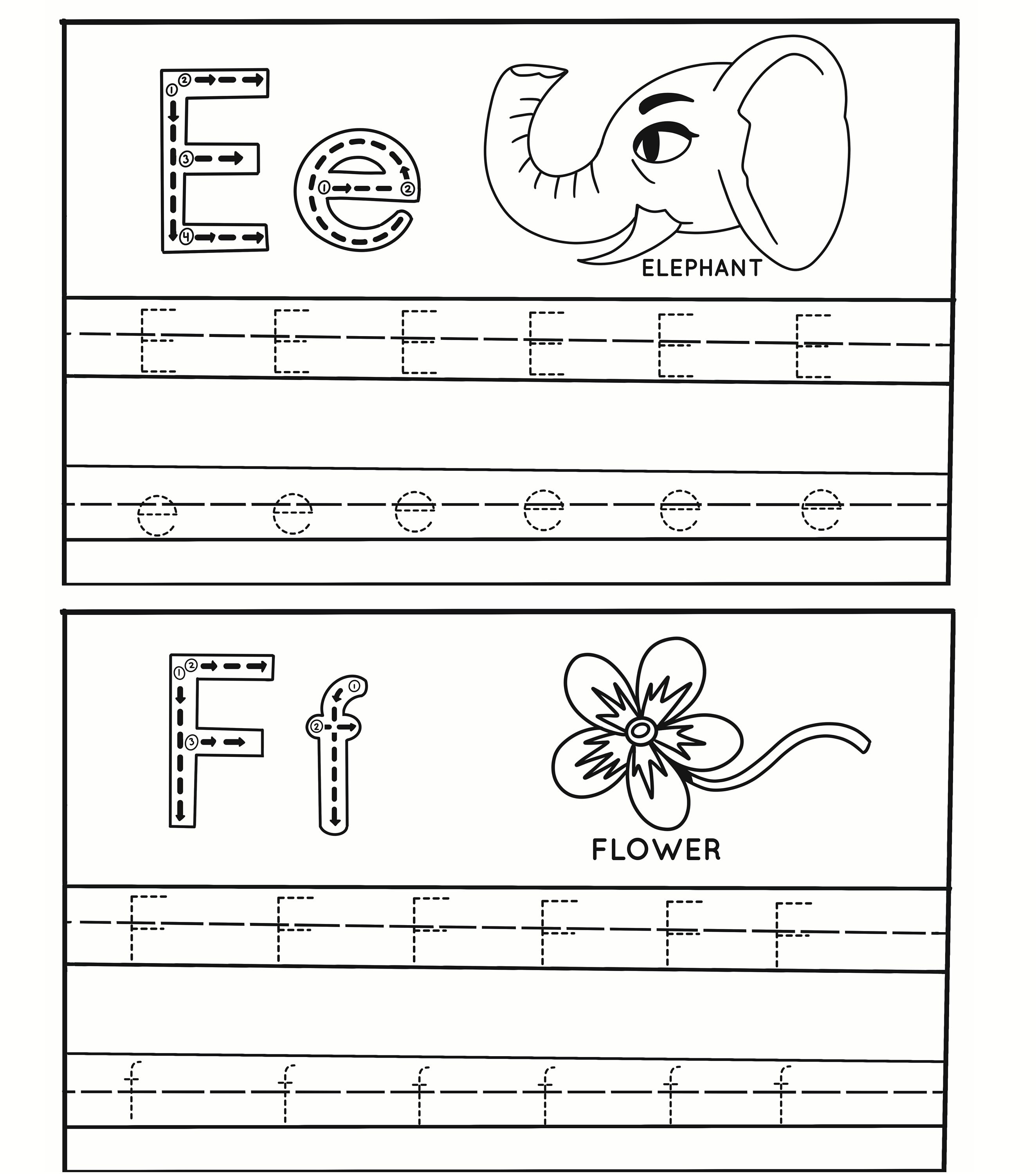 Alphabet Kindergarten Tracing Worksheets, Homeschool Teacher Kids ...