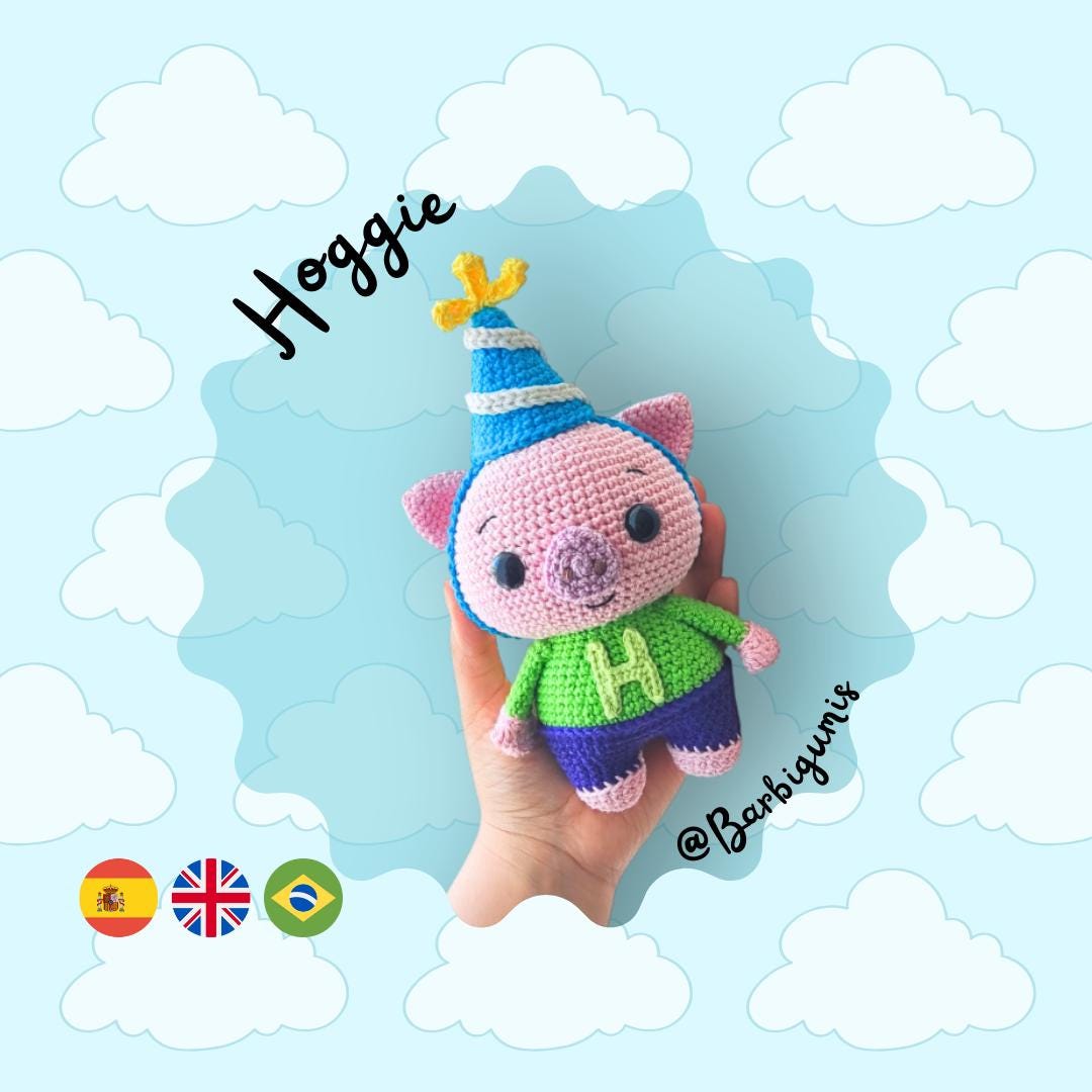 Hoggie Cerdito, Colección Plim Plim, Patrón Amigurumi Muñeco Crochet ...