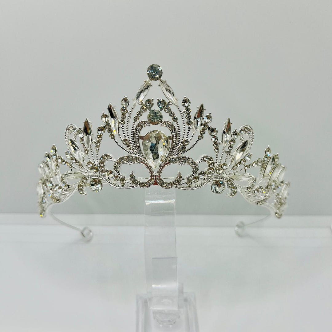 Fairytale Bridal Tiara Elegant Gold Diadem With Sparkling Rhinestones ...