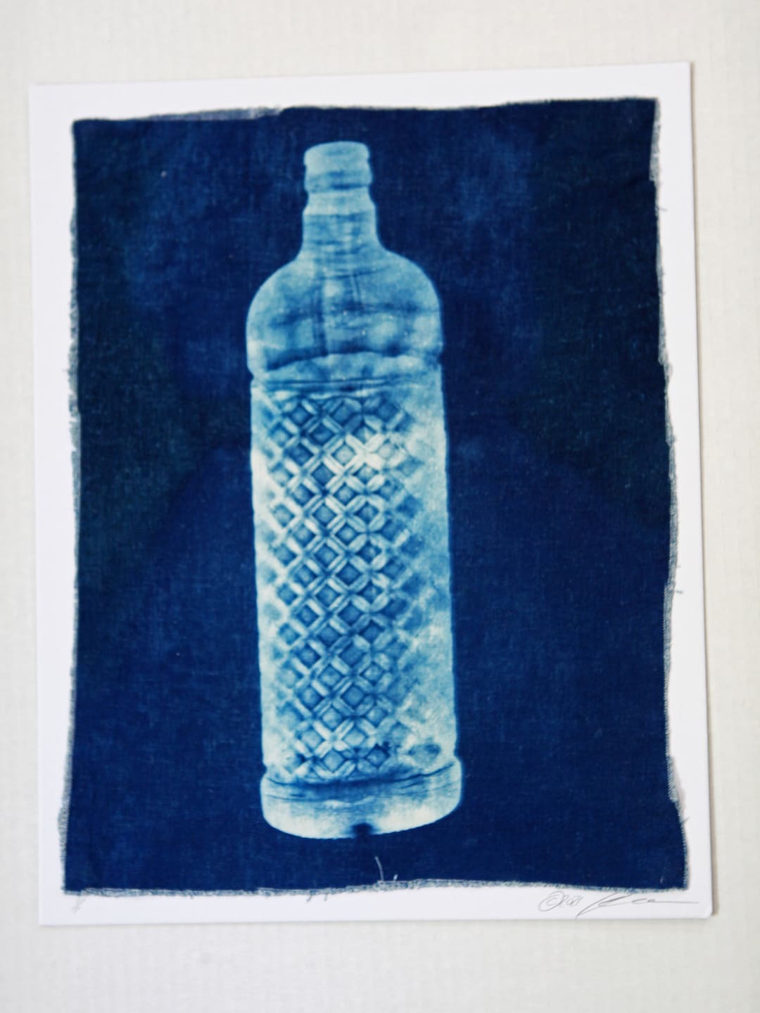 Cyanotype Linen Print/ Tempered Glass Series - Etsy