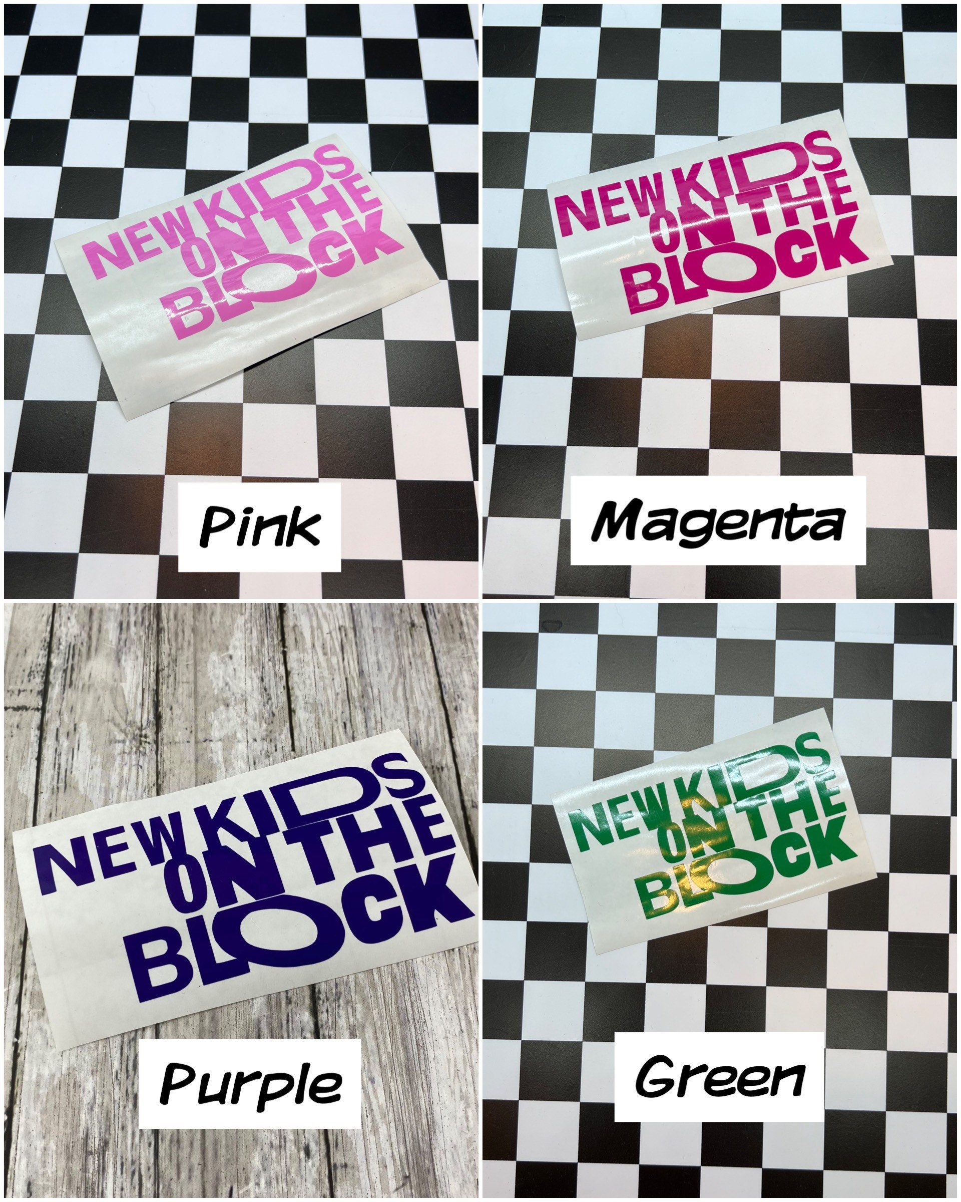 NKOTB Holographic Solid or Glitter Colors Vinyl Sticker Car | Etsy