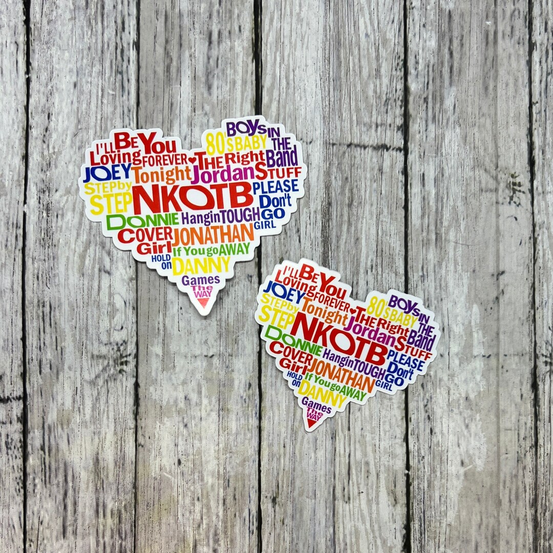 NKOTB New Kids on the Block Blockhead Song Heart Sticker - Etsy
