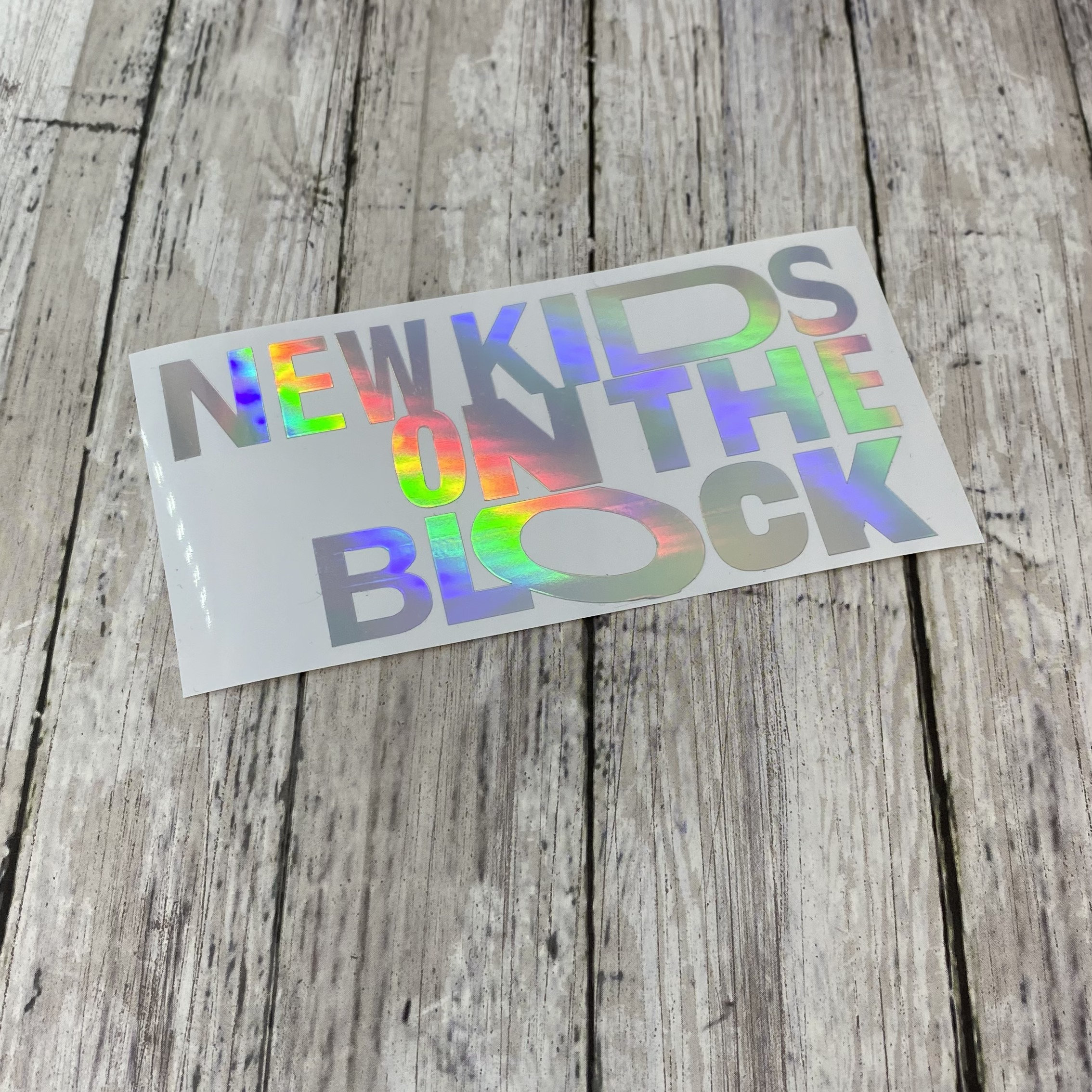 NKOTB Holographic, Solid or Glitter Colors Vinyl Sticker Car Decal 3 ...