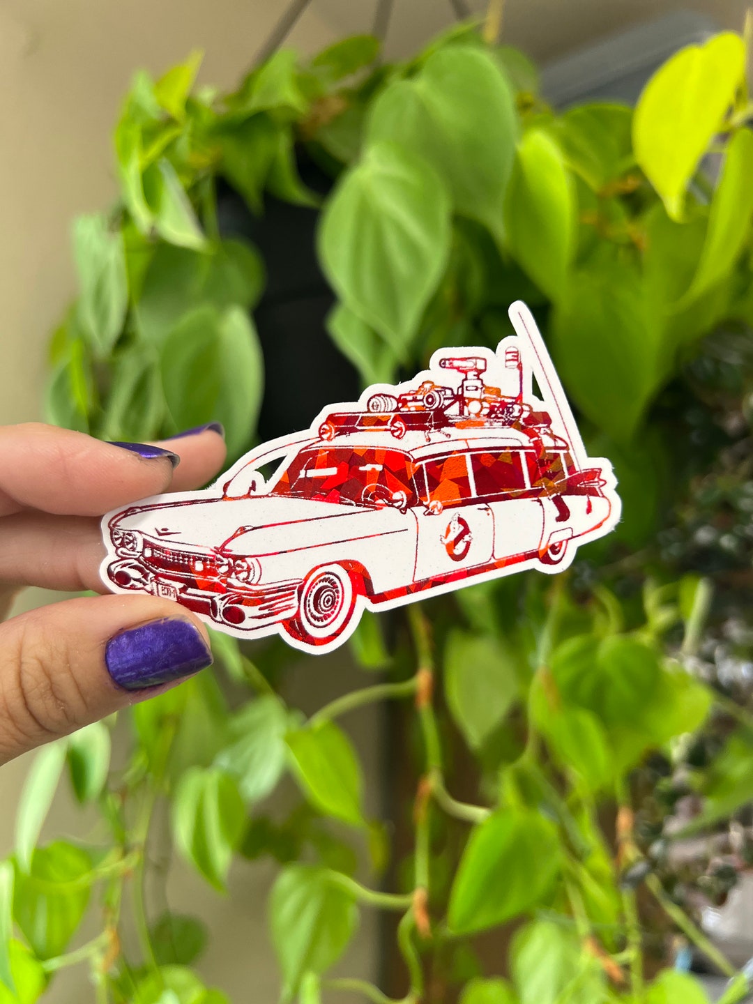 Ghostbusters Ambulance Ecto 1 Retro Foil Holographic Sticker - Etsy