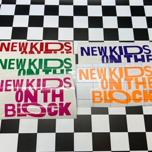 NKOTB Holographic, Solid or Glitter Colors Vinyl Sticker Car Decal 3 ...