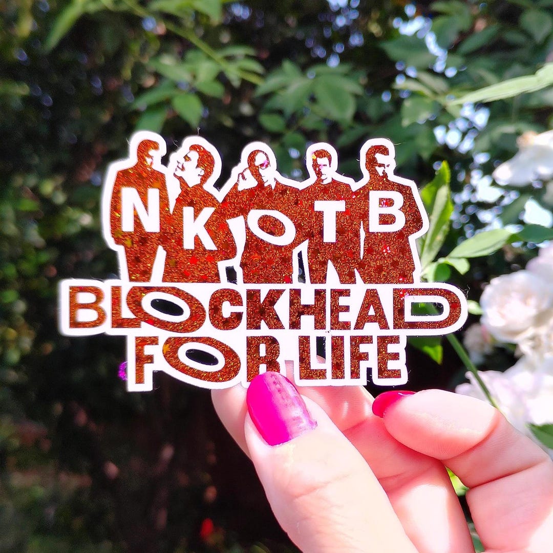 NKOTB Blockhead for Life New Kids on the Block Foil Holographic Sticker ...