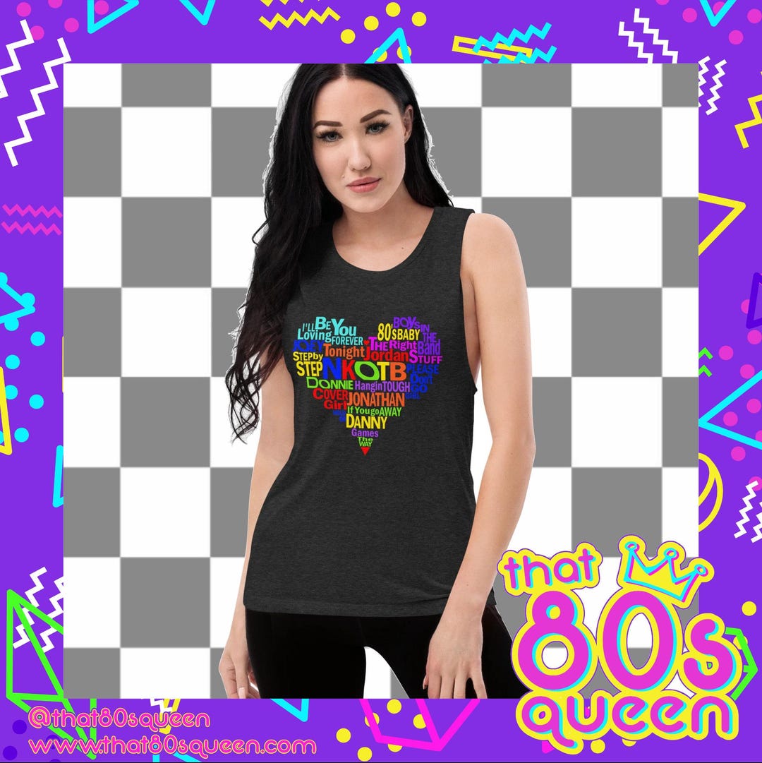 NKOTB Song Heart Neon Text Magic Summer Muscle Tank - Etsy