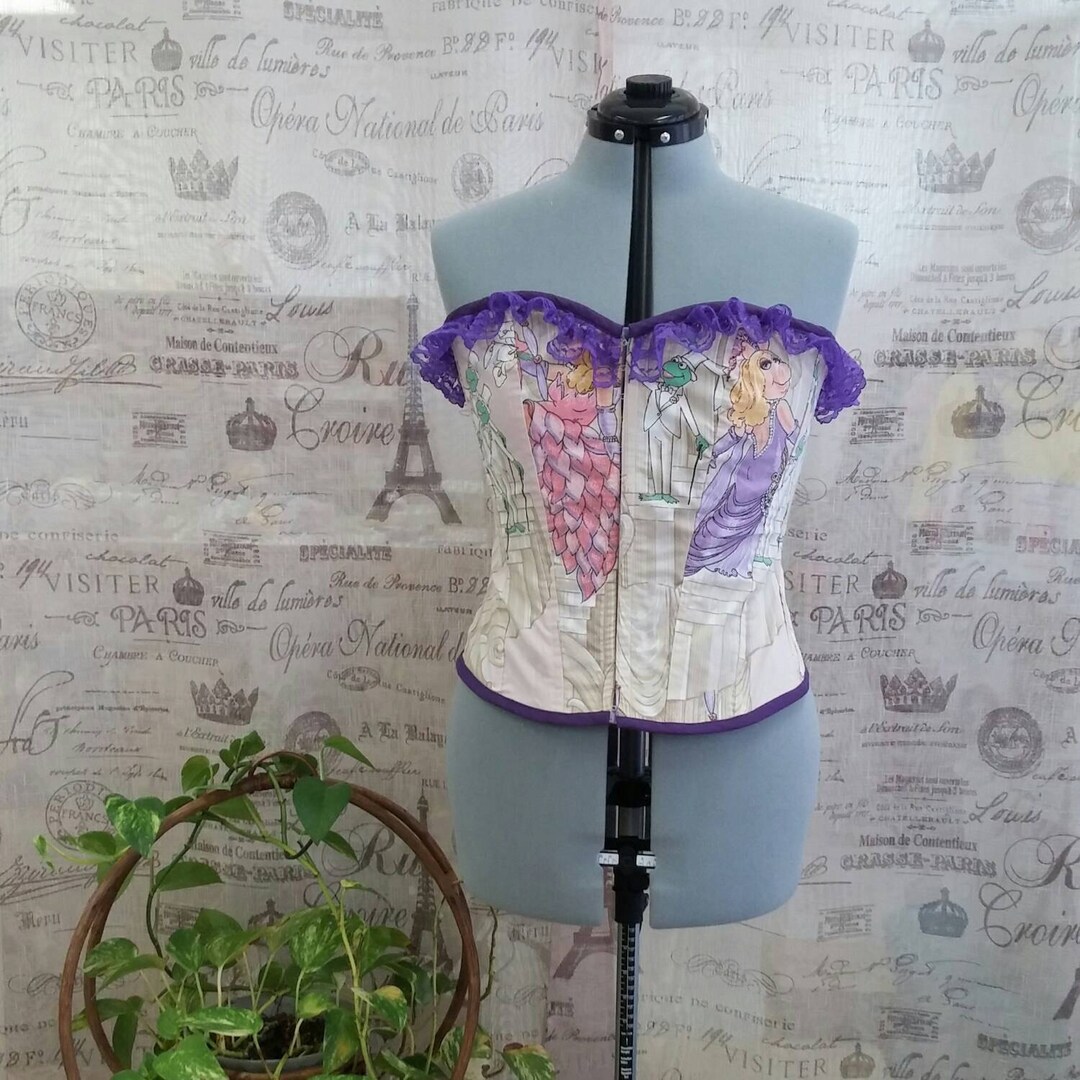 Miss Piggy Fashion Corset Muppets Kermit the Frog in Purple - Etsy