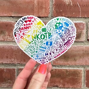 NKOTB Graffiti Heart 80s Memories New Kids on the Block Heart Sticker ...