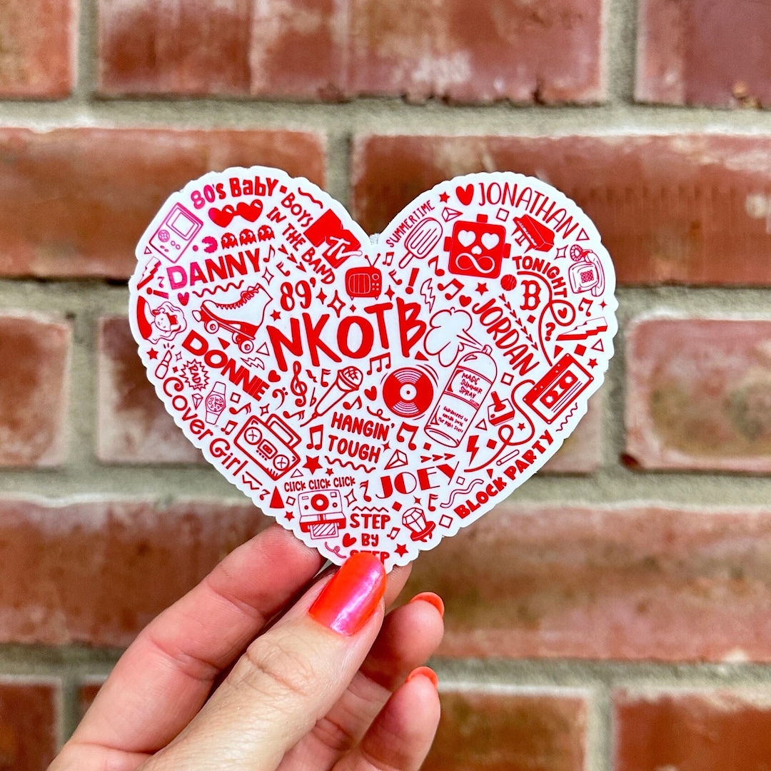 NKOTB Graffiti Heart 80s Memories New Kids on the Block Heart Sticker ...
