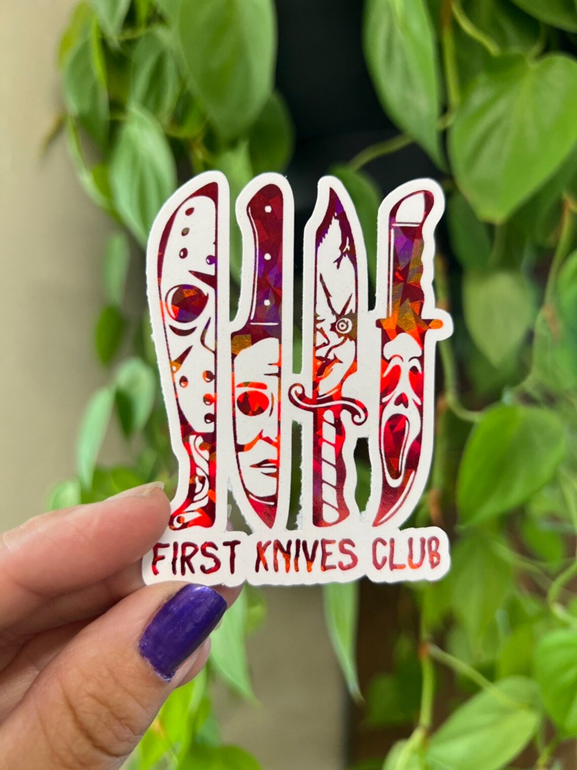 First Knives Club Horror Halloween Chucky Ghostface Foil - Etsy