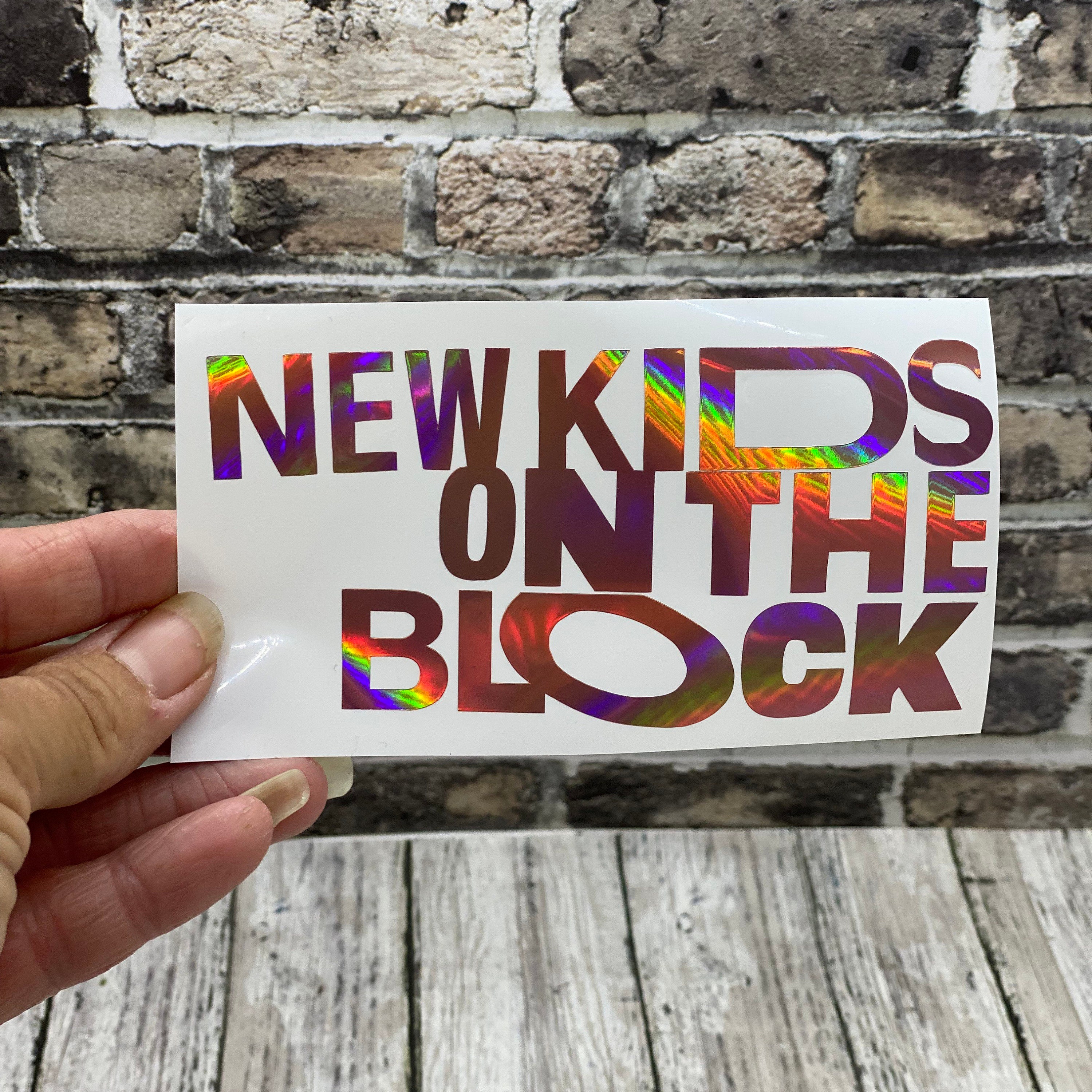 NKOTB Holographic Solid or Glitter Colors Vinyl Sticker Car | Etsy