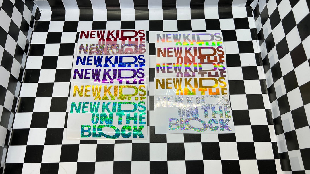 NKOTB Holographic, Solid or Glitter Colors Vinyl Sticker Car Decal 5.5 ...
