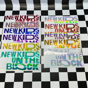 NKOTB Holographic, Solid or Glitter Colors Vinyl Sticker Car Decal 3 ...