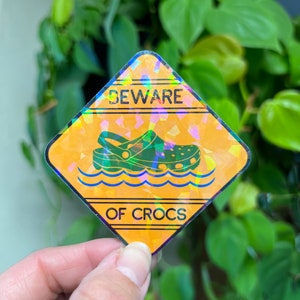 Beware of Crocs Funny Fake Lake Warning Sign - Etsy