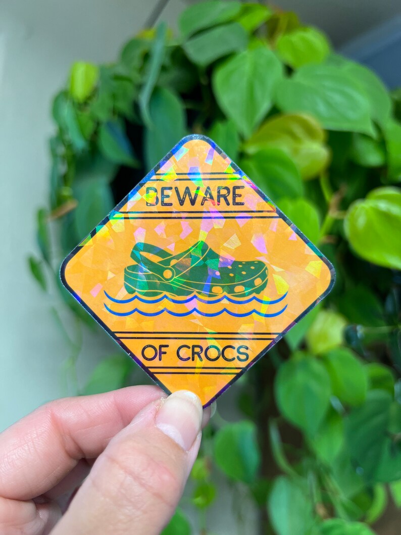 Beware of Crocs Funny Fake Lake Warning Sign - Etsy
