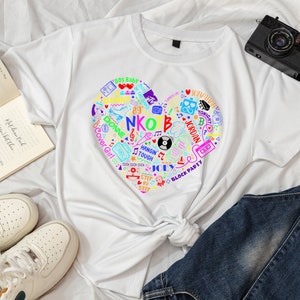 NKOTB Magic Summer Graffiti Collage Heart 80s Retro Memories Tshirt - Etsy