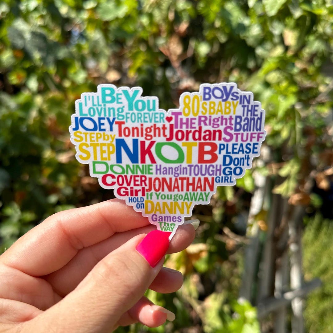 NKOTB New Kids on the Block Blockhead Song Heart Sticker - Etsy