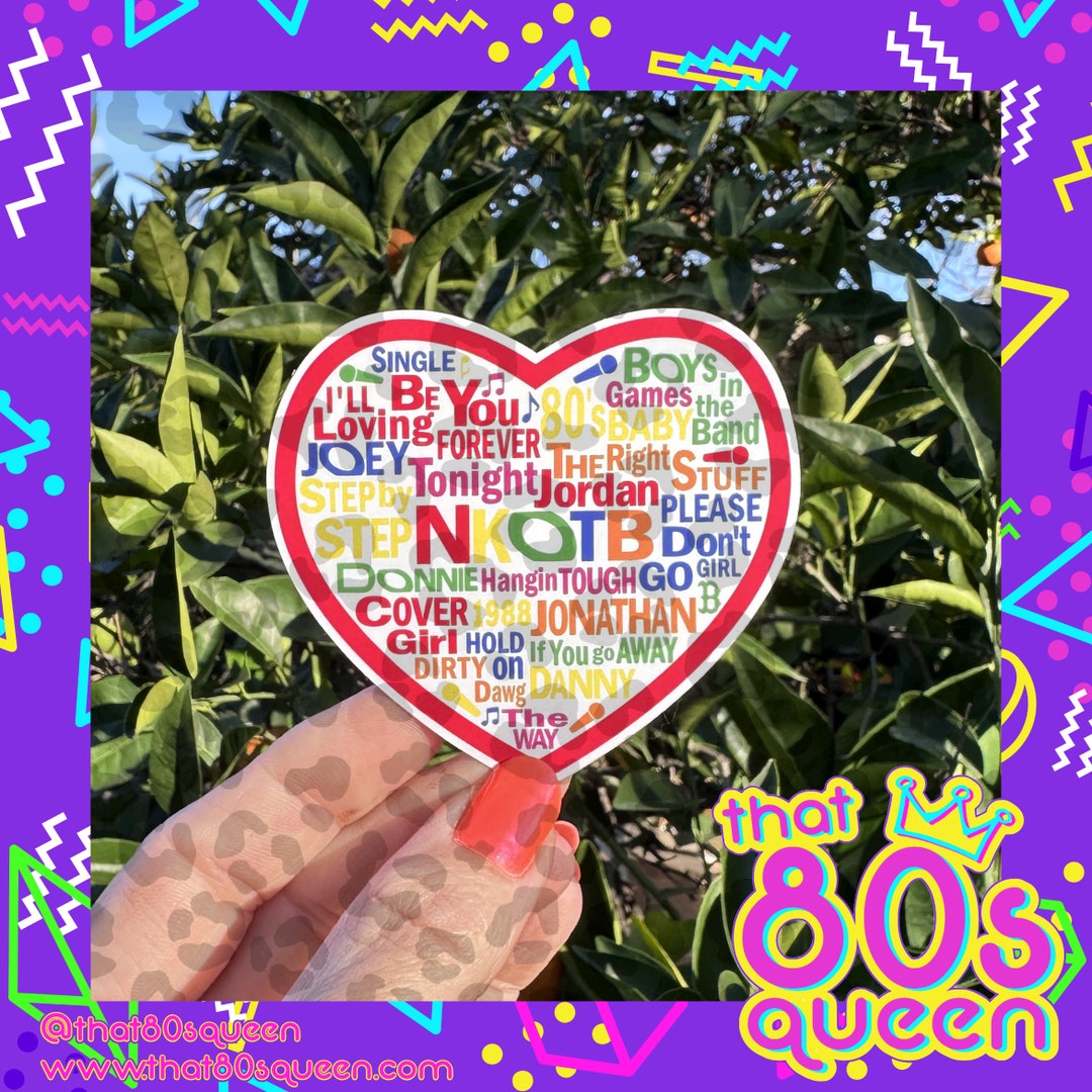 NKOTB New Kids on the Block Blockhead Song Chunky Heart Sticker - Etsy