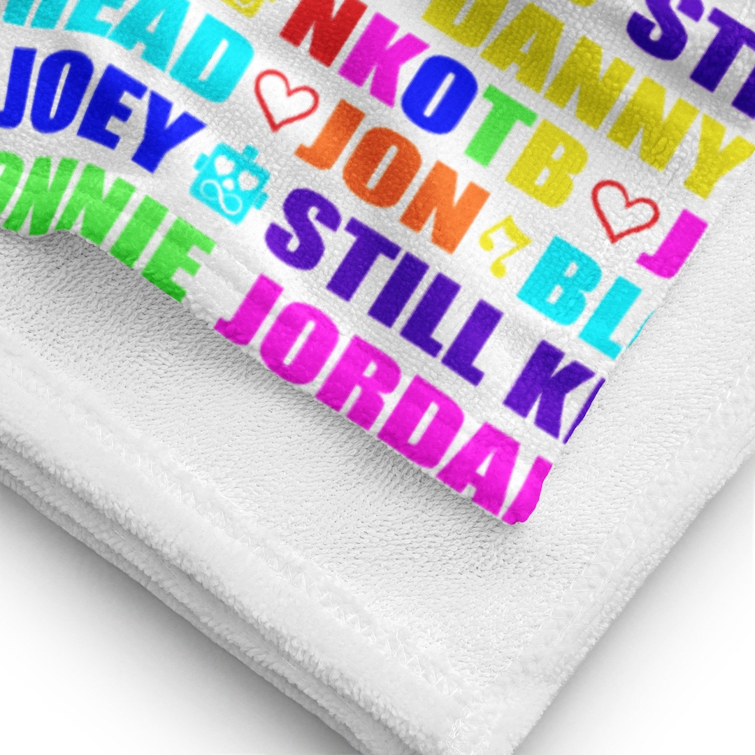 NKOTB Neon Names Still Kids Beach Pool Towel - Etsy