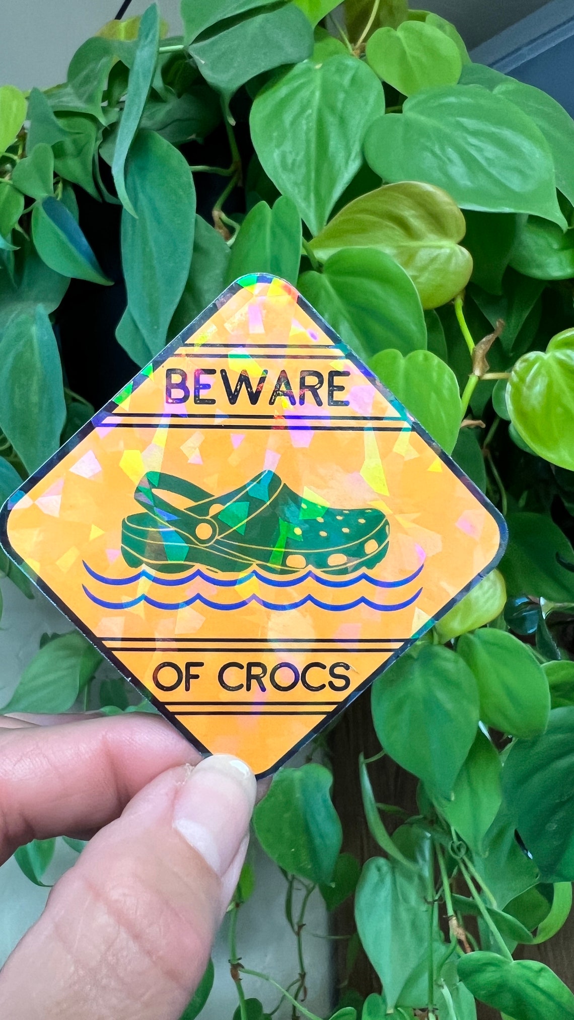 Beware of Crocs Funny Fake Lake Warning Sign - Etsy
