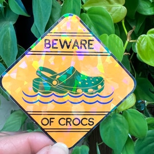 Beware of Crocs Funny Fake Lake Warning Sign - Etsy