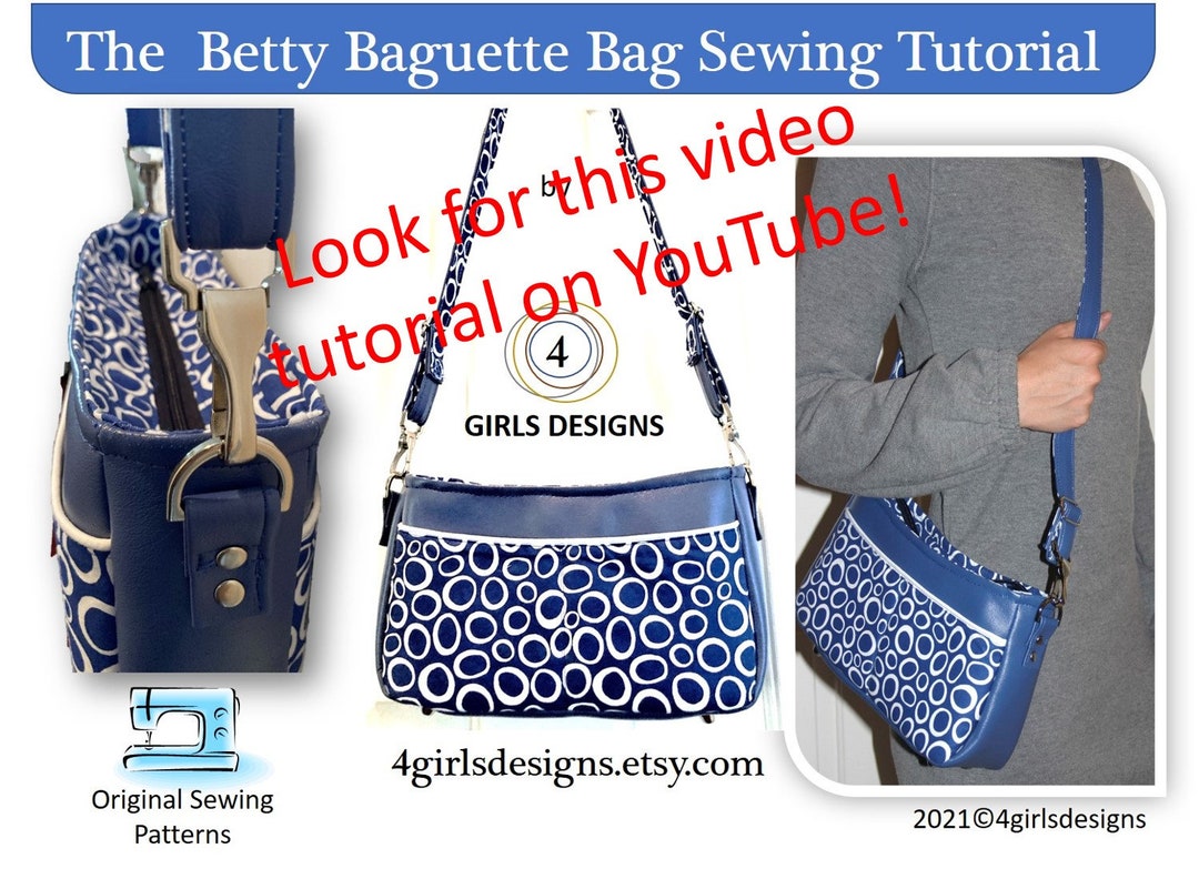 Instant Download Betty Baguette Bag PDF Sewing Pattern With Full ...