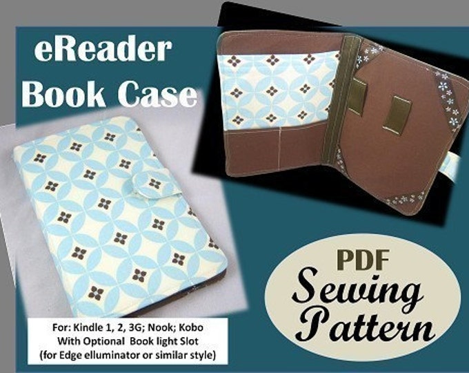 Ereader Book Case PDF Sewing Pattern for Nook, Nook Color, Kindle 1, 2 ...