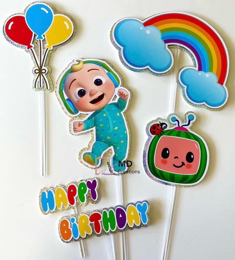 Cocomelon Cake Topper 6 Pieces - Etsy