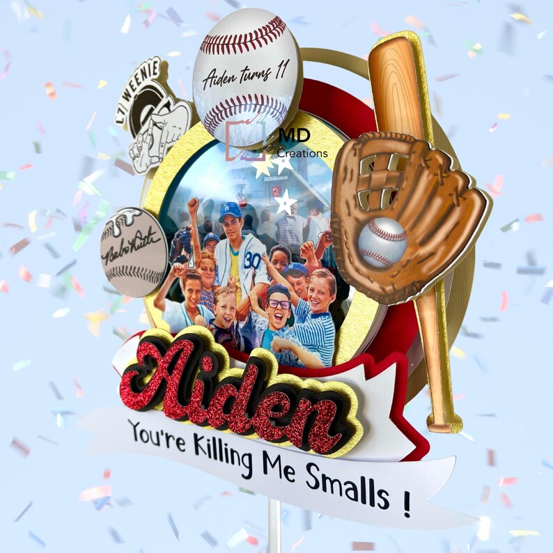 Inspired Sandlot Baseball Cake Topper- the Sandlot Cake Supplies ...