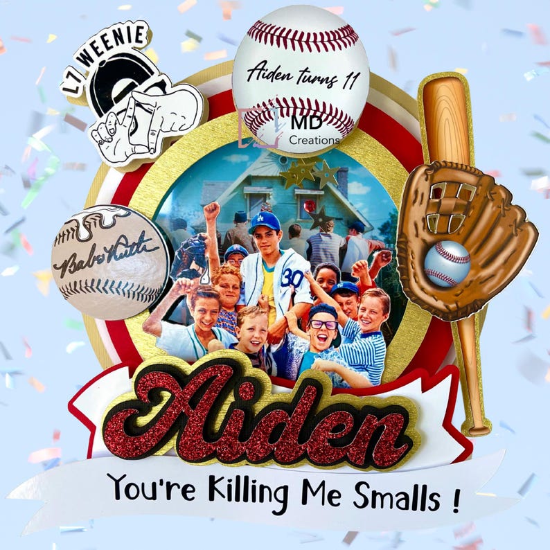 Inspired Sandlot Baseball Cake Topper- the Sandlot Cake Supplies ...