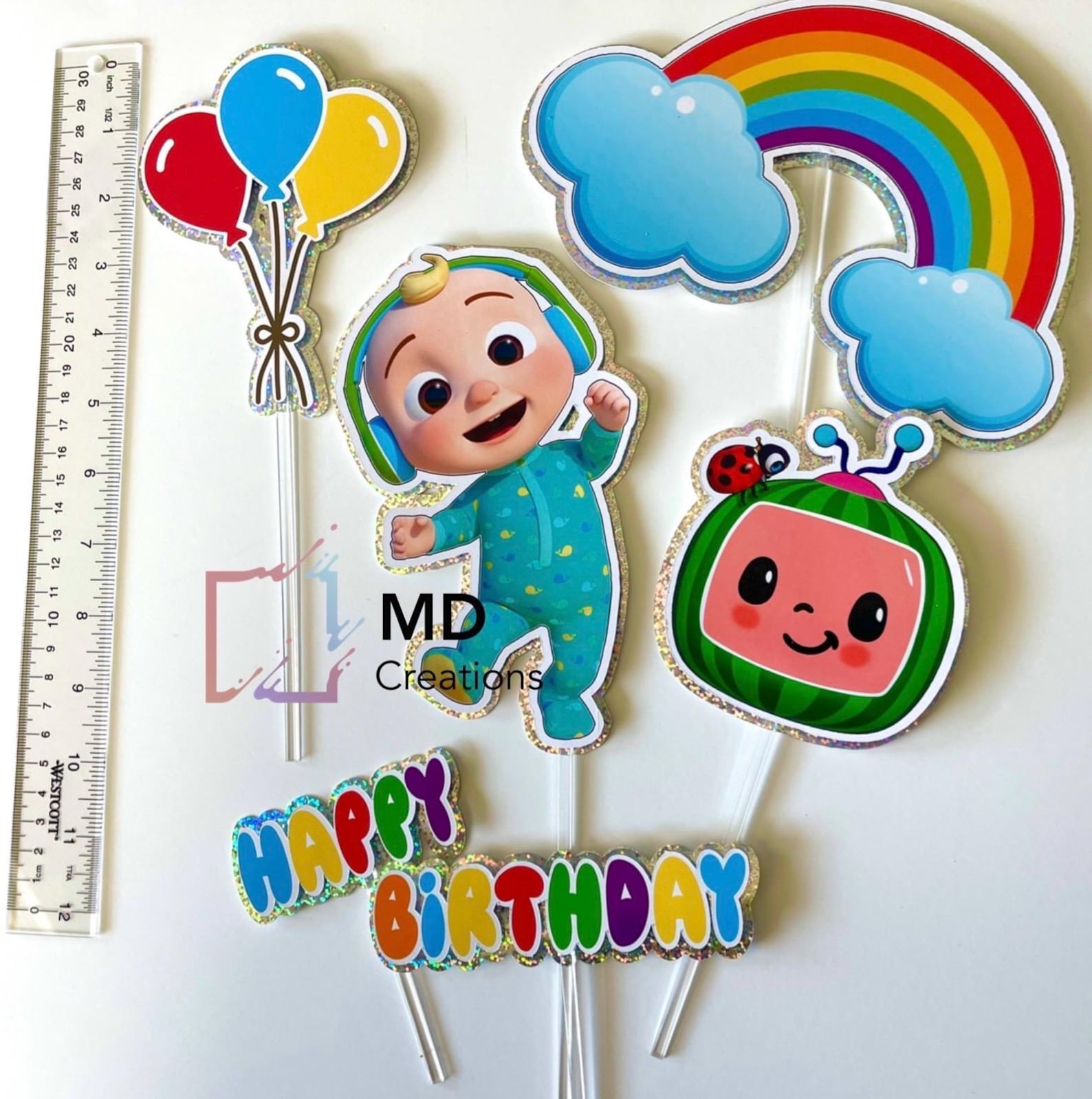 Cocomelon Cake Topper 6 Pieces - Etsy