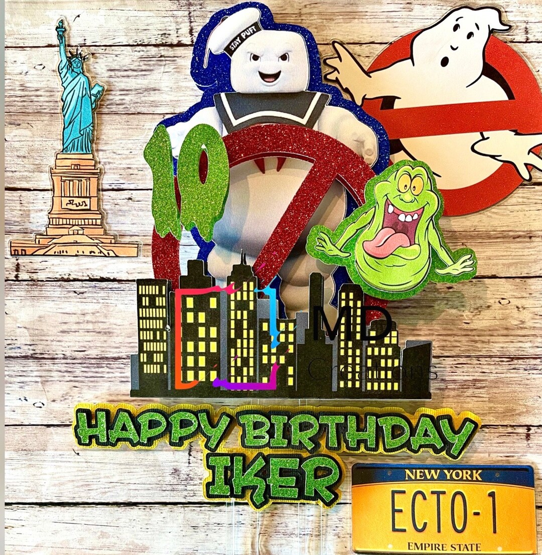 Ghostbusters Cake Topper personalize With Name and Turning Age - Etsy