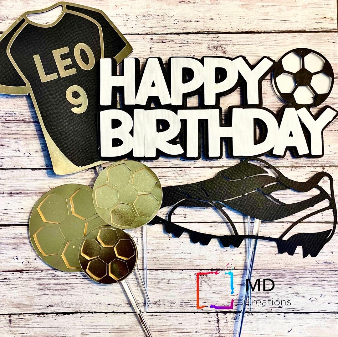 Soccer Cake Topper personalize With Name and Turning Age - Etsy