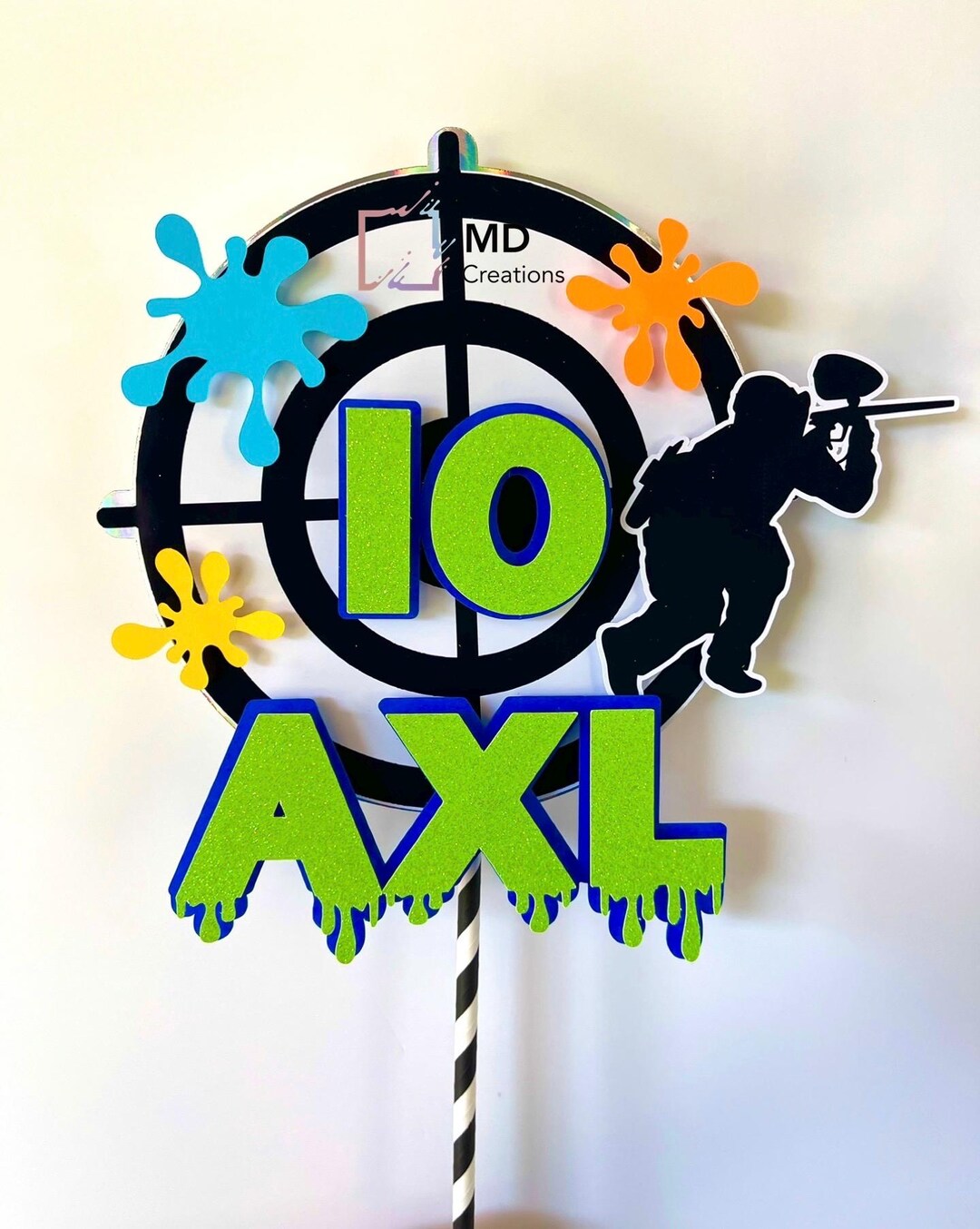 Paintball Cake Topper- Paintball Party Supplies- Paintball Birthday ...