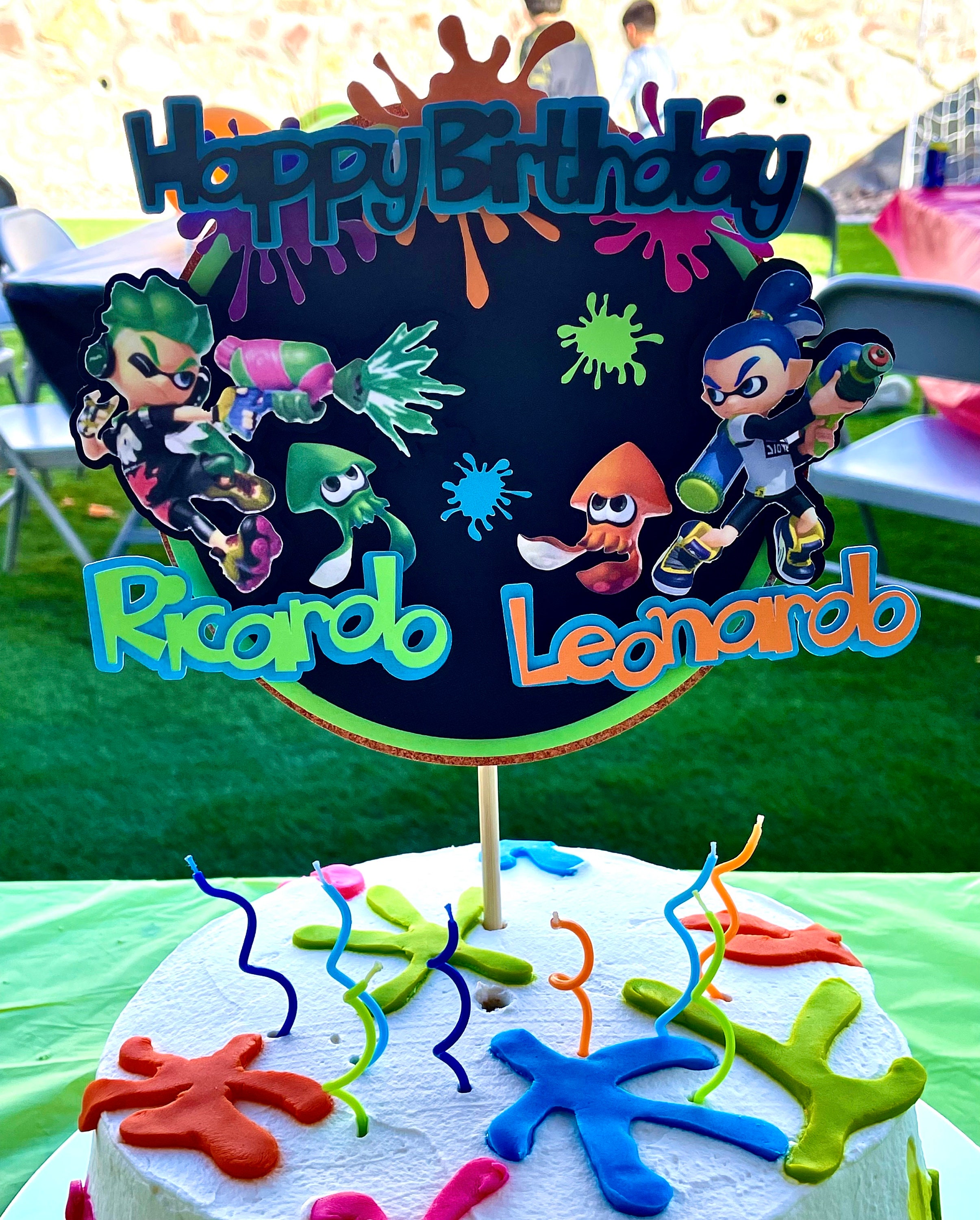 Splatoon Cake Topper personalize With Name and Turning Age - Etsy