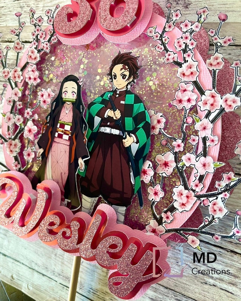 Nezuko Cake Topper Nezuko Party Supplies Nezuko Birthday Cake Cake ...