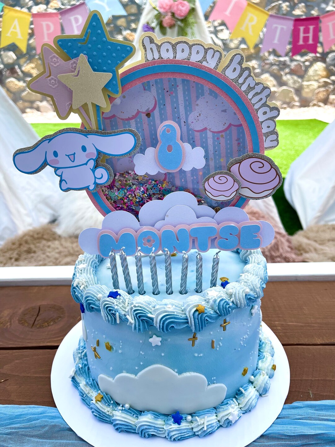 Cinnamon Roll Cake Topper shaker You Can Personalize With Name and Age ...