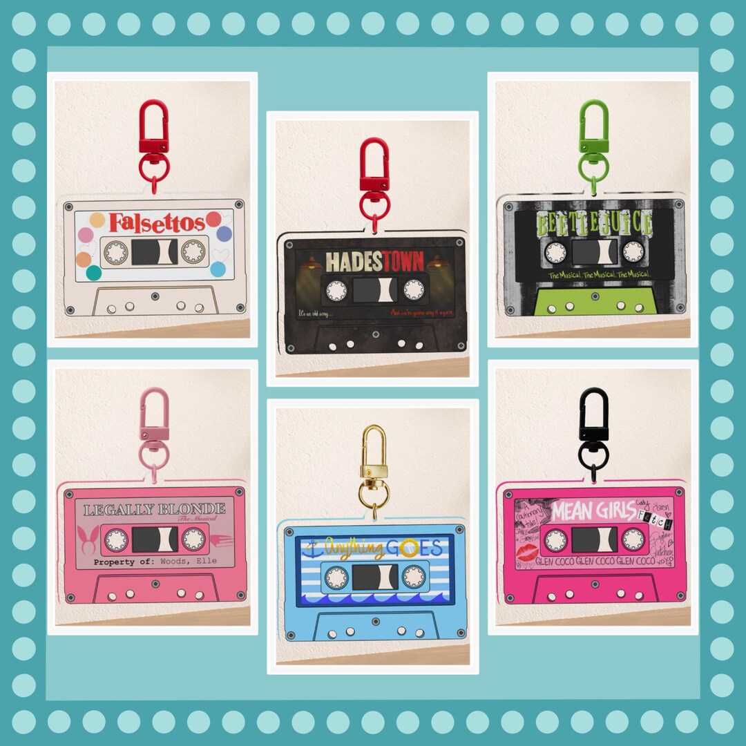 Musical Theatre Retro Cassette Keychains - Series 1 - Etsy