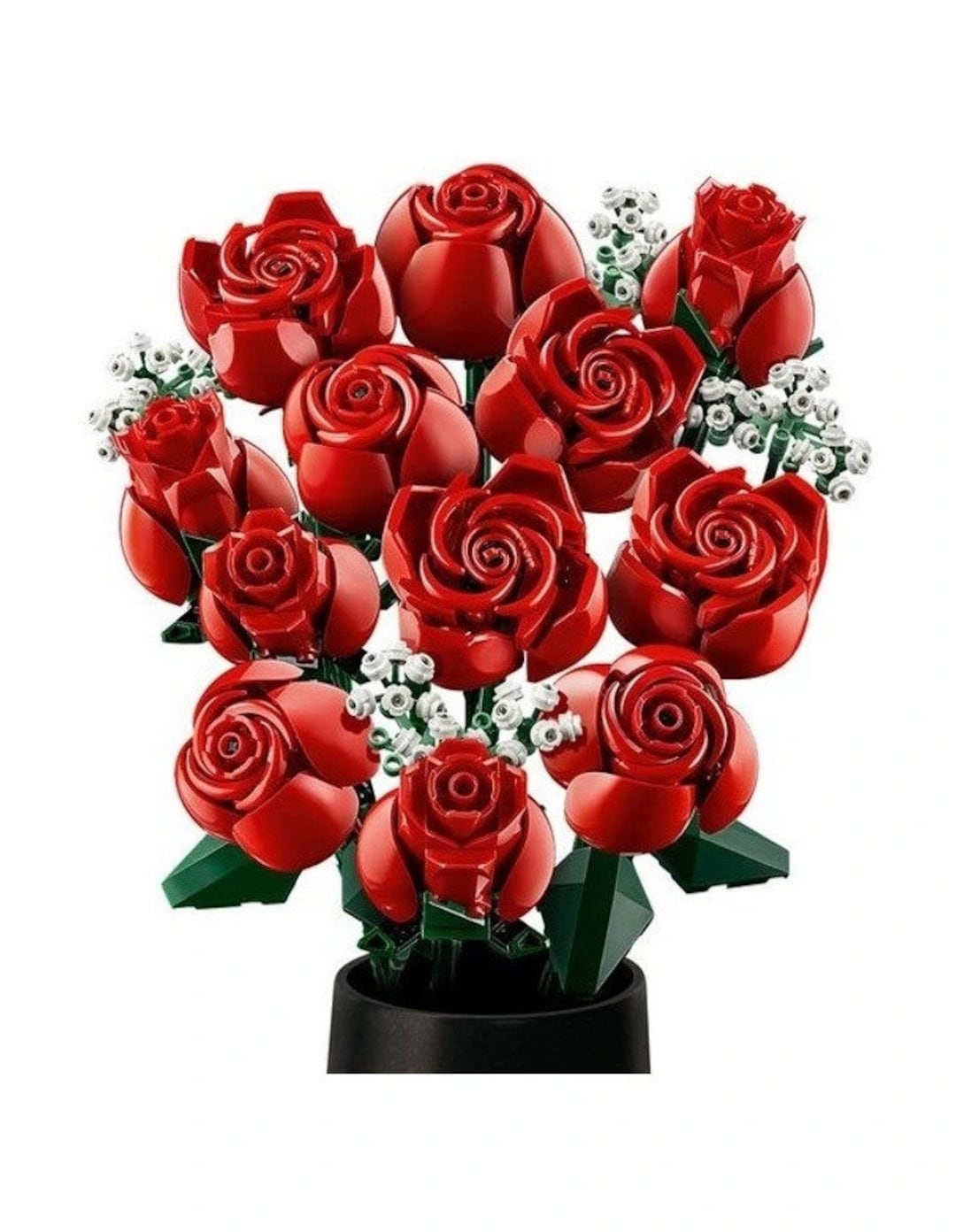 Flower Roses Building Blocks Brick Set, Gift for Her, Puzzle Toy, Home ...