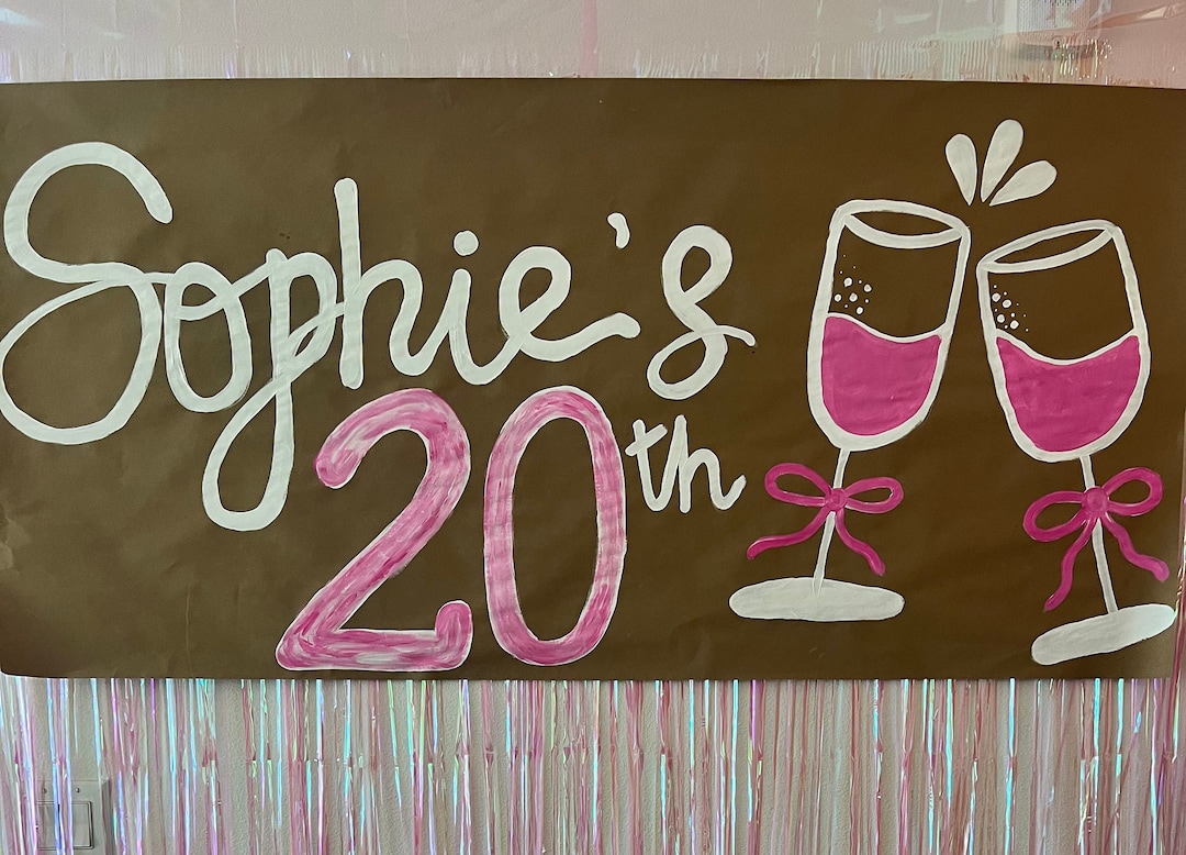 Custom Hand Painted Birthday Banner - Etsy